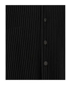 Issey Miyake Pleated V-neck Waistcoat - Black