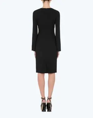 Moschino Smiley Buckled V-neck Dress