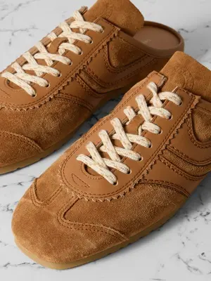 Dries Van Noten Lace-up Backless Slip-on Sneakers - Tan