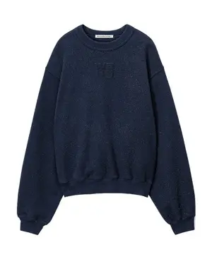 Alexander Wang Stacked Logo Crewneck Sweatshirt