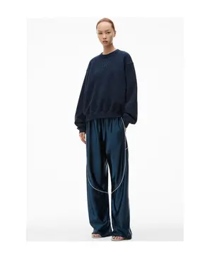 Alexander Wang Stacked Logo Crewneck Sweatshirt