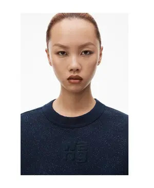 Alexander Wang Stacked Logo Crewneck Sweatshirt