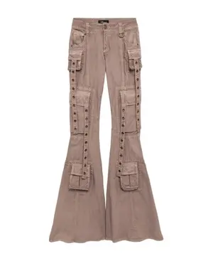 Blumarine Low-rise Flared Cargo Trousers