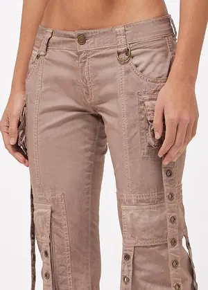 Blumarine Low-rise Flared Cargo Trousers