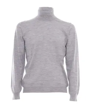 Fedeli Turtleneck Knitted Jumper - Gray