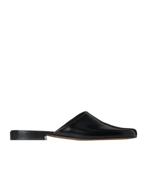 THE ROW Penelope Patent Leather Mules - Black