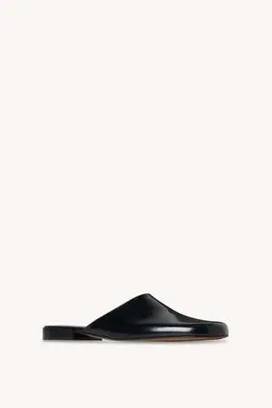 THE ROW Penelope Patent Leather Mules - Black