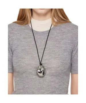 Khaite Medium Lotus Pendant Necklace - Silver