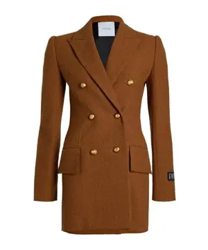 PATOU Double-breasted Long Blazer - Autumn Leaves