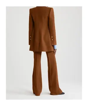 PATOU Double-breasted Long Blazer - Autumn Leaves