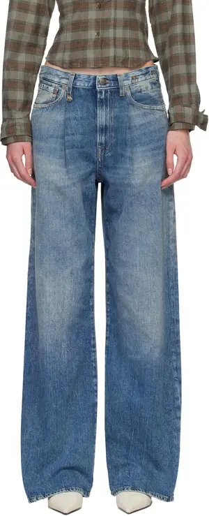 R13 Logo Patch Damon Jeans - Blue