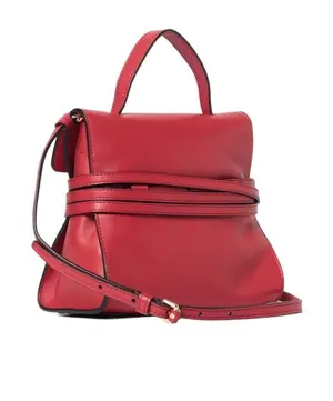 Moschino Tie Me" Nappa Leather Shoulder Bag - Red
