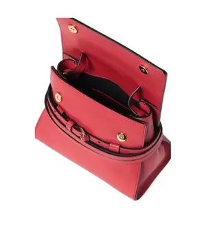 Moschino Tie Me" Nappa Leather Shoulder Bag - Red