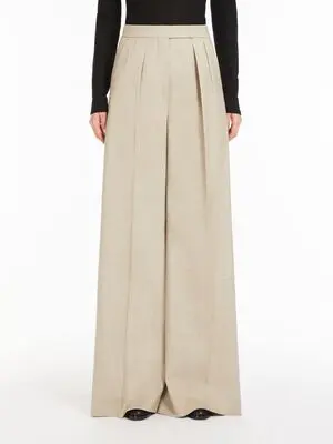 Max Mara Button Detailed Wide-leg Trousers