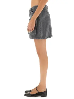 Baum Und Pferdgarten Sali Pinstriped Denim Skirt - Multicolor