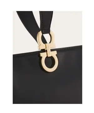 FERRAGAMO Gancini Bracelet Clutch - Black