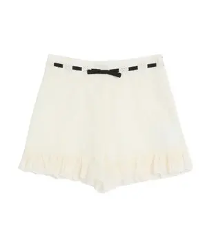 Valentino Garavani Daisy Sangallo Shorts With Bow Detail - Ivory