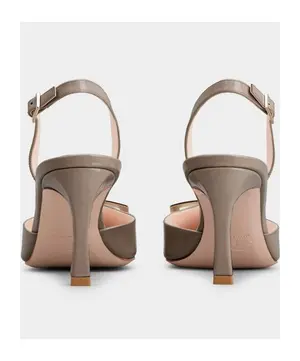 ROGER VIVIER Trompette Buckle Slingback Pumps - Beige