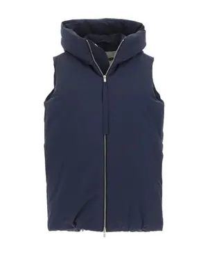 JIL SANDER Zip-up Hooded Gilet - Black
