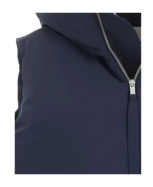 JIL SANDER Zip-up Hooded Gilet - Black