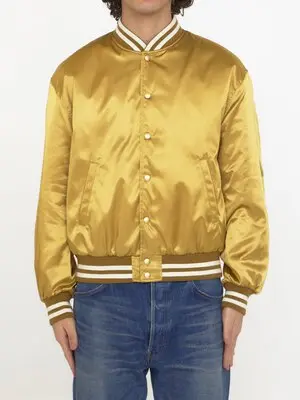 Celine Embroidered Tiger Teddy Jacket In Satin-finish Nylon