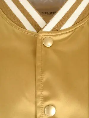 Celine Embroidered Tiger Teddy Jacket In Satin-finish Nylon