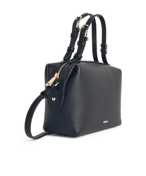Furla Logo Detail Top Handle Bag - Black