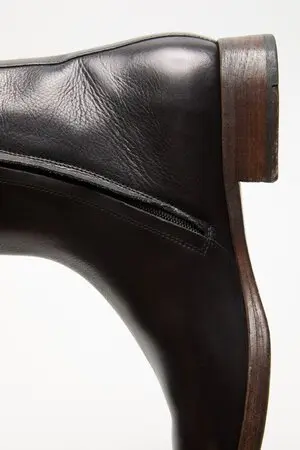 Acne Studios Square-toe Leather Ankle Boots With Distressed Sole