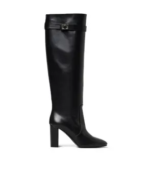 VIA ROMA 15 Knee-high Boots With Thick Heel - Black