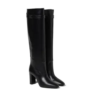 VIA ROMA 15 Knee-high Boots With Thick Heel - Black