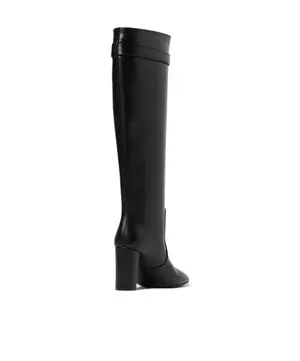 VIA ROMA 15 Knee-high Boots With Thick Heel - Black