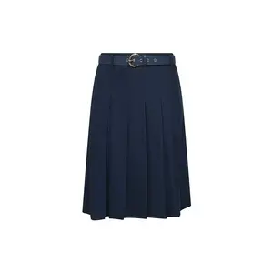 Max Mara Pleated Wool Midi Skirt - Black