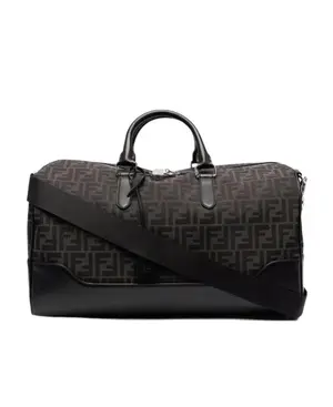 Fendi Ff Jacquard Medium Duffle Bag - Black