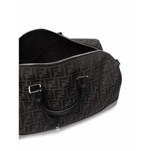Fendi Ff Jacquard Medium Duffle Bag - Black