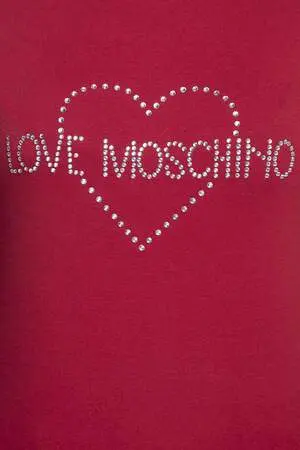 Moschino Love Heart Logo Long Sleeve T-shirt - Red