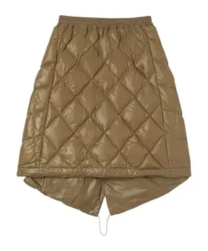 JIL SANDER Down Quilted Midi Skirt - Brown
