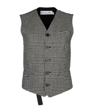 Dior Plaid V-neck Gilet