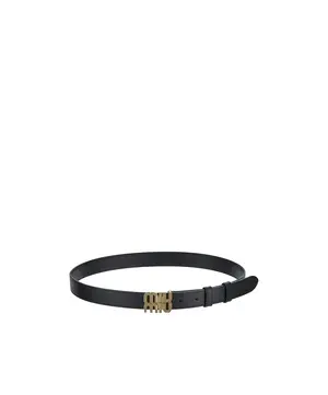 Miu Miu Logo Lettering Buckle Belt - Black