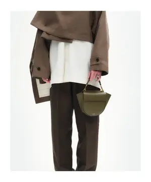 WANDLER Hortensia Mini Handbag - Deep Olive