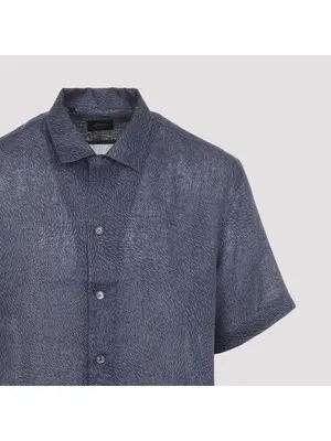 Brioni Textured Cuban Short-sleeve Shirt - Gray
