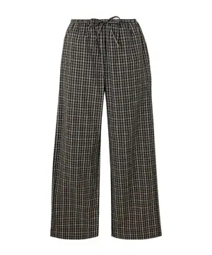 RÓHE Plaid Wide-leg Trousers