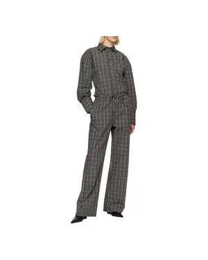 RÓHE Plaid Wide-leg Trousers