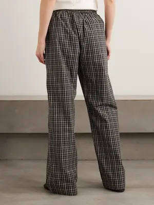 RÓHE Plaid Wide-leg Trousers