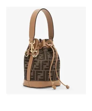 Fendi Mon Tresor Ff Jacquard Bucket Bag - Brown