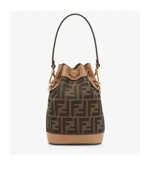 Fendi Mon Tresor Ff Jacquard Bucket Bag - Brown