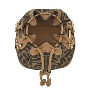 Fendi Mon Tresor Ff Jacquard Bucket Bag - Brown