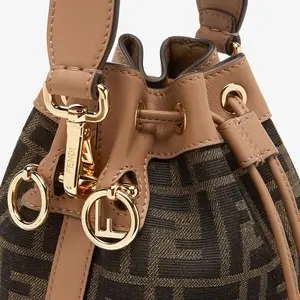 Fendi Mon Tresor Ff Jacquard Bucket Bag - Brown