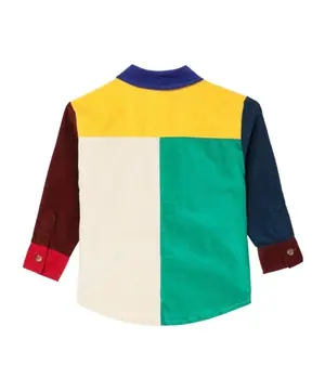 BOBO CHOSES Color Block Corduroy Shirt