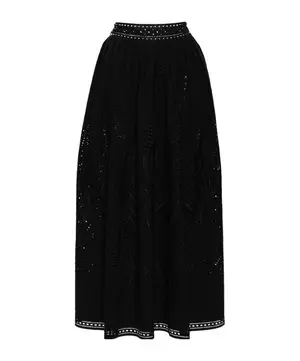 Alberta Ferretti Lace Panel Midi Skirt