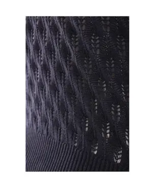 NAMACHEKO Round Neck Long Sleeve Knit Sweater With Gem Embellishment